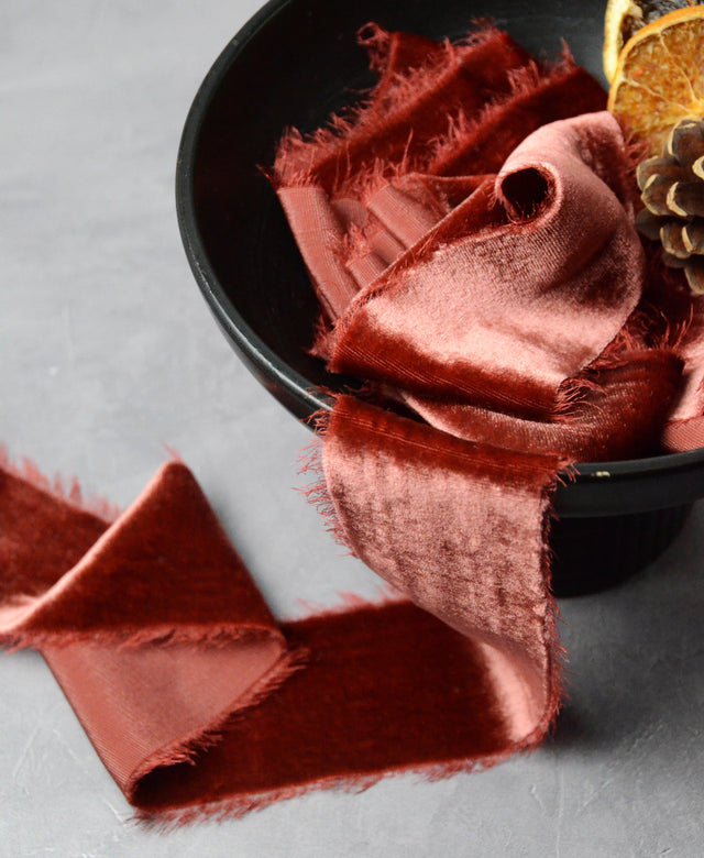 Naturally Hand Dyed Silk Ribbons for Weddings – The Silk Studio